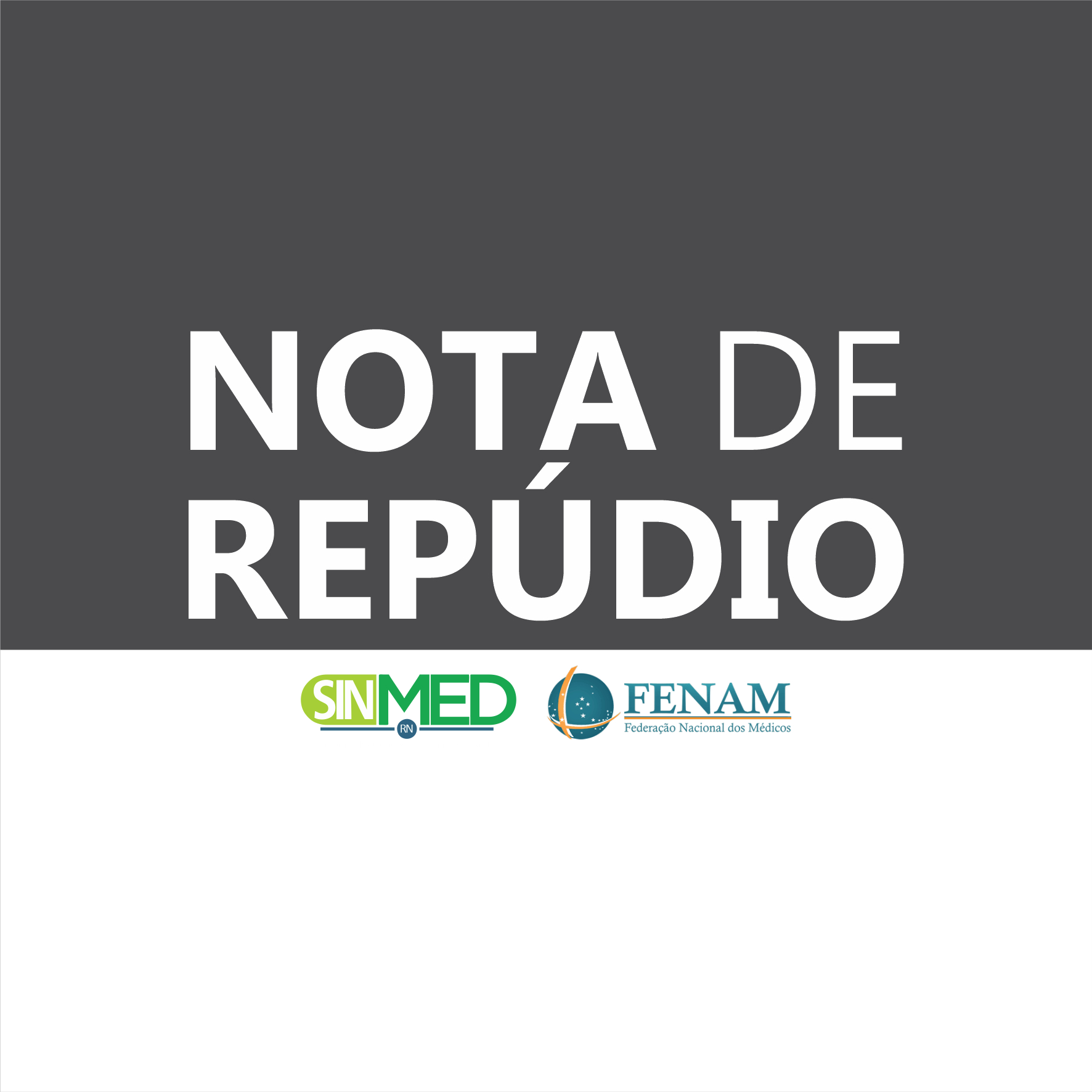 Nota de repúdio - Sinmed RN